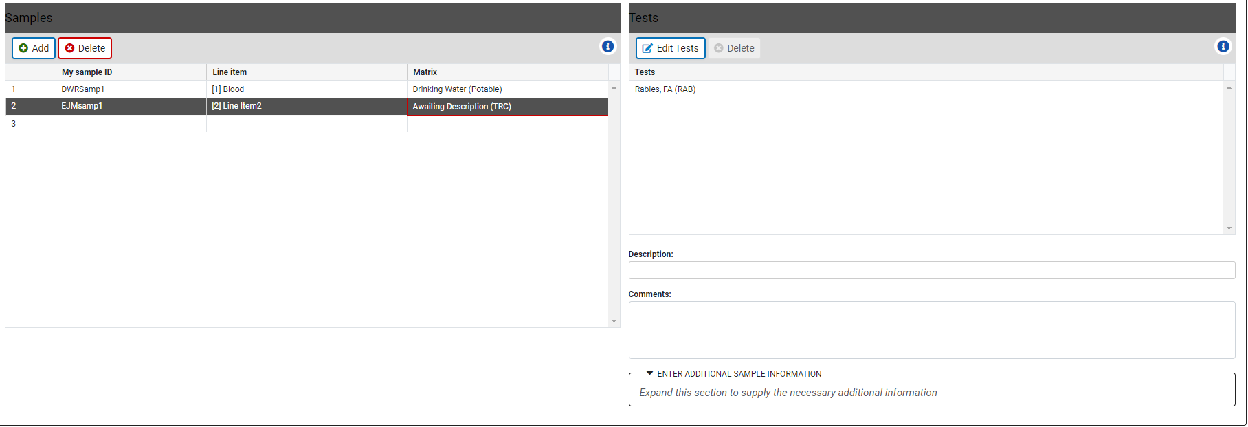Order Clinical Tests
